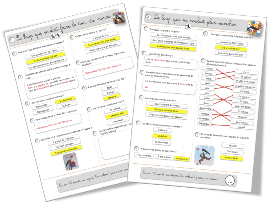 Rallye-lecture « loup qui … » | Bout de Gomme